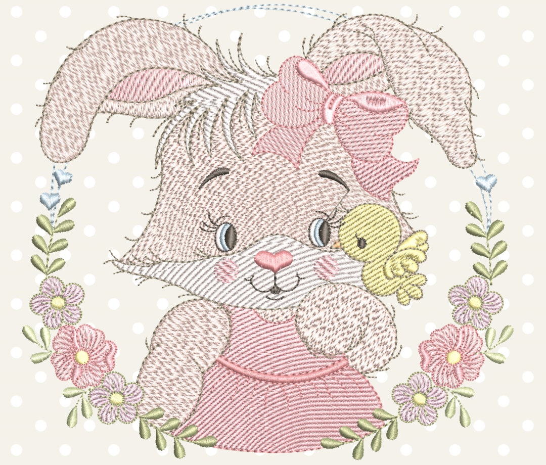 Bunny Easter Machine Embroidery Design: Baby/kids Rabbit (digital ...