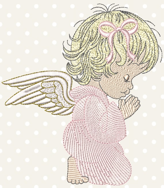 ANGEL EMBROIDERY Design Cute Angel GIRL Embroidery Design - Etsy