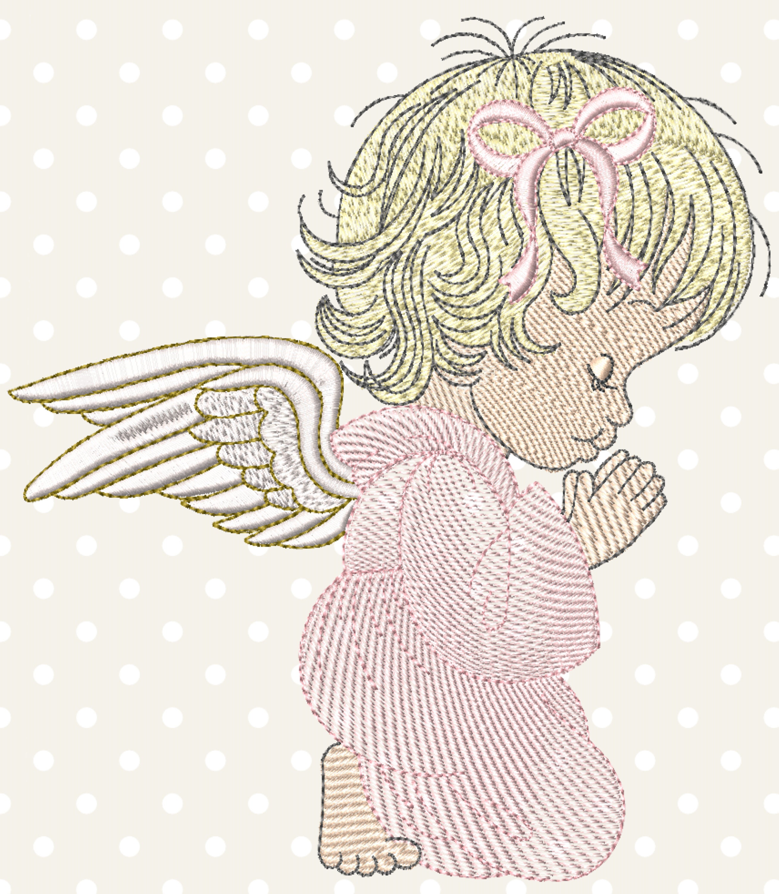 ANGEL EMBROIDERY Design Cute Angel GIRL Embroidery Design - Etsy