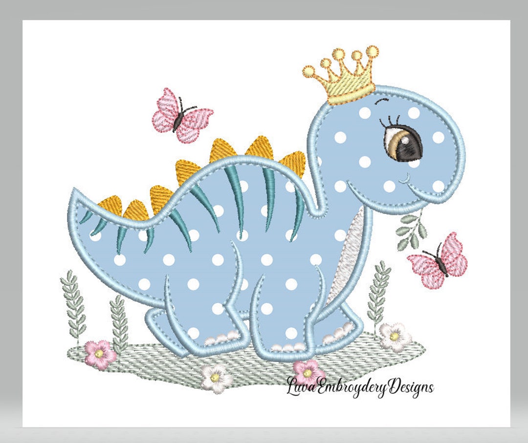 Dino Embroidery Design: Baby Dinosaur Pattern (instant Download) - Etsy