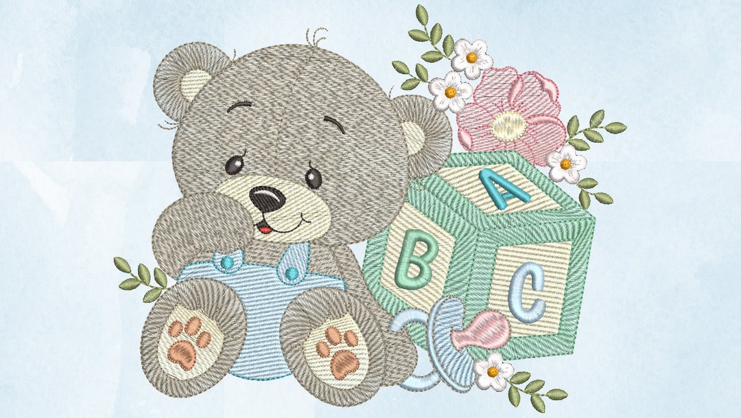Baby Bear Machine Embroidery Design (instant Download) - Etsy