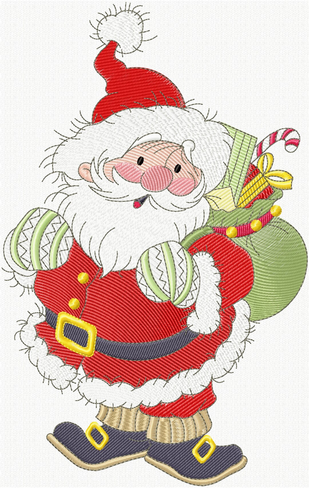 Santa Embroidery Design, Christmas Embroidery Designs, Cute Santa ...