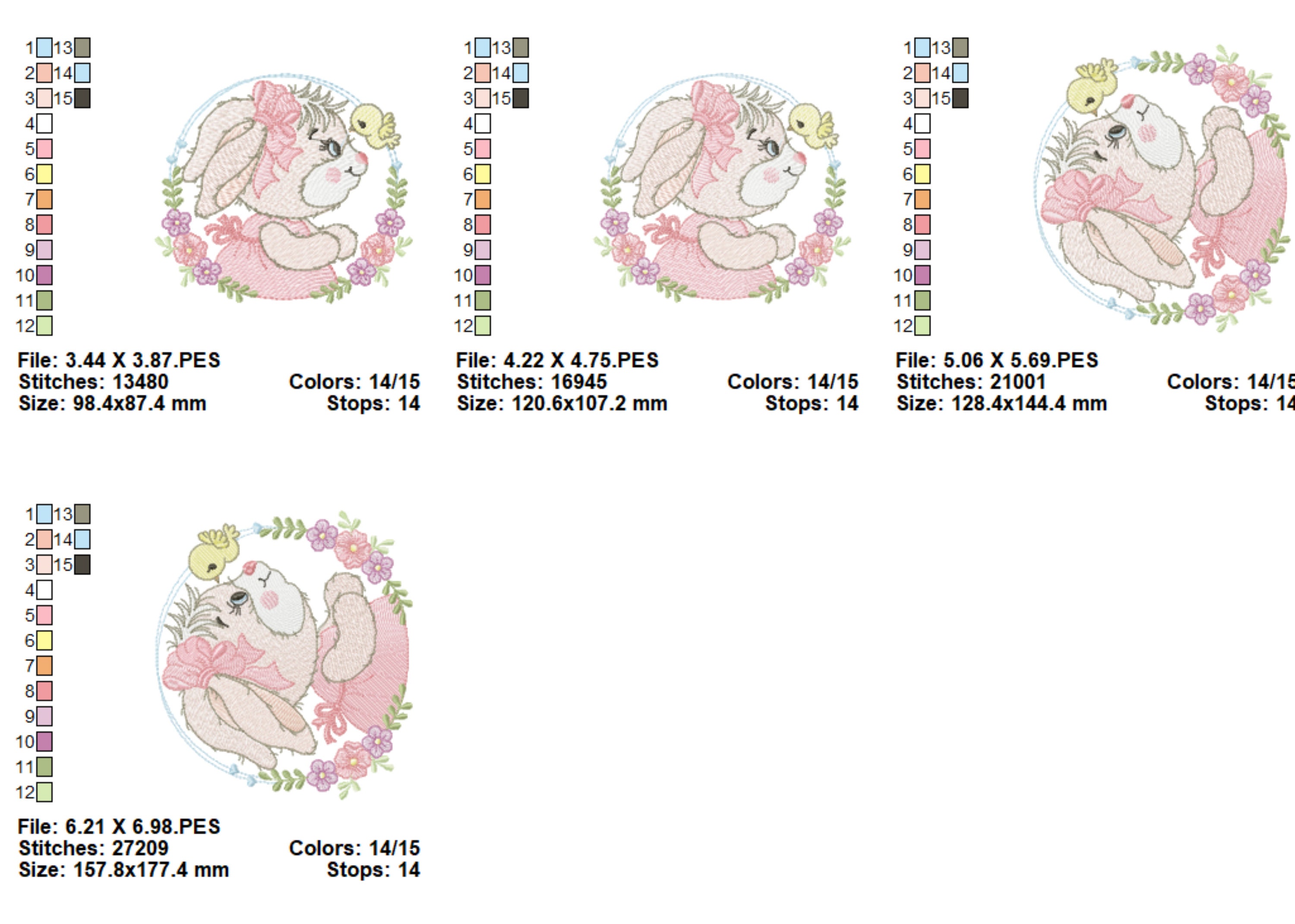 BUNNY EASTER Machine Embroidery Design Rabbit Embroidery - Etsy