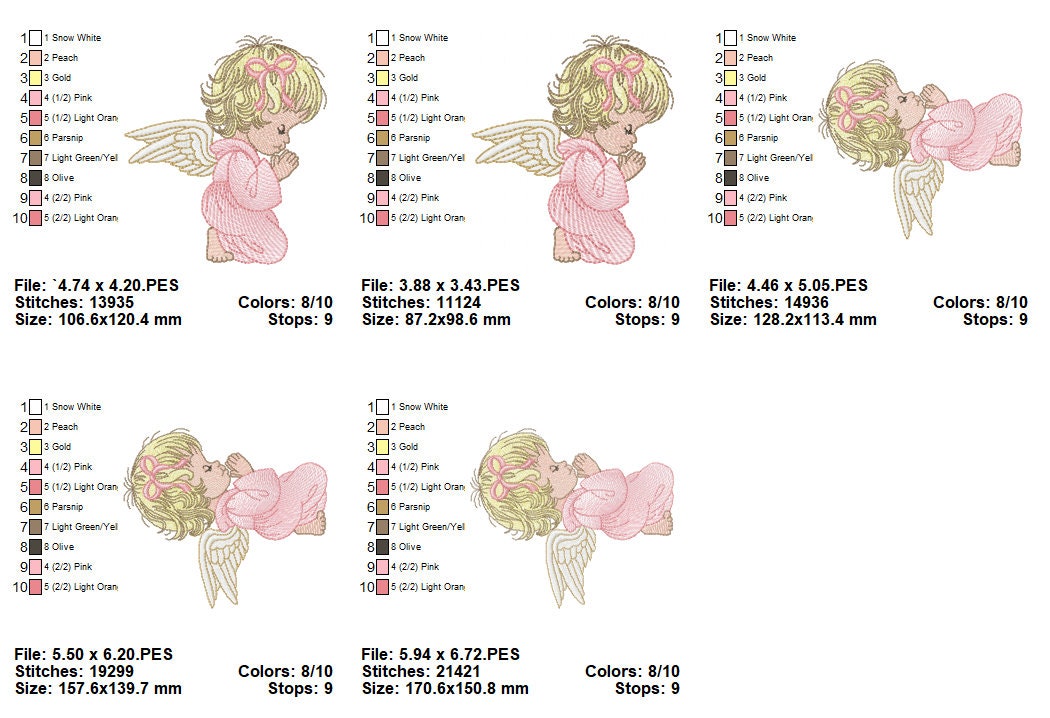 ANGEL EMBROIDERY Design Cute Angel GIRL Embroidery Design - Etsy
