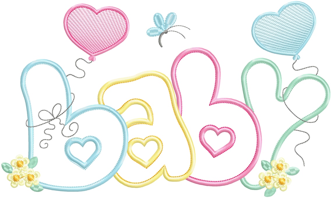 Baby Embroidery Design: Machine Embroidery Pattern (instant Download ...