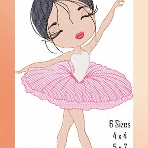 CUTE BALLERINA Machine Embroidery Designs - Girl Embroidery Design ...