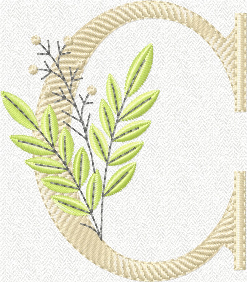 Single Initial Monogram Machine Embroidery MONOGRAM Font - Etsy