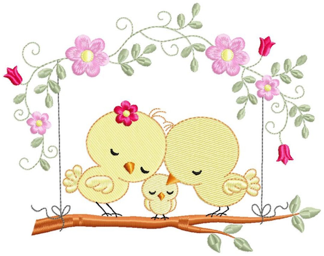 Cute BIRDS Embroidery Designs, Bird Embroidery Designs - Baby Girl ...