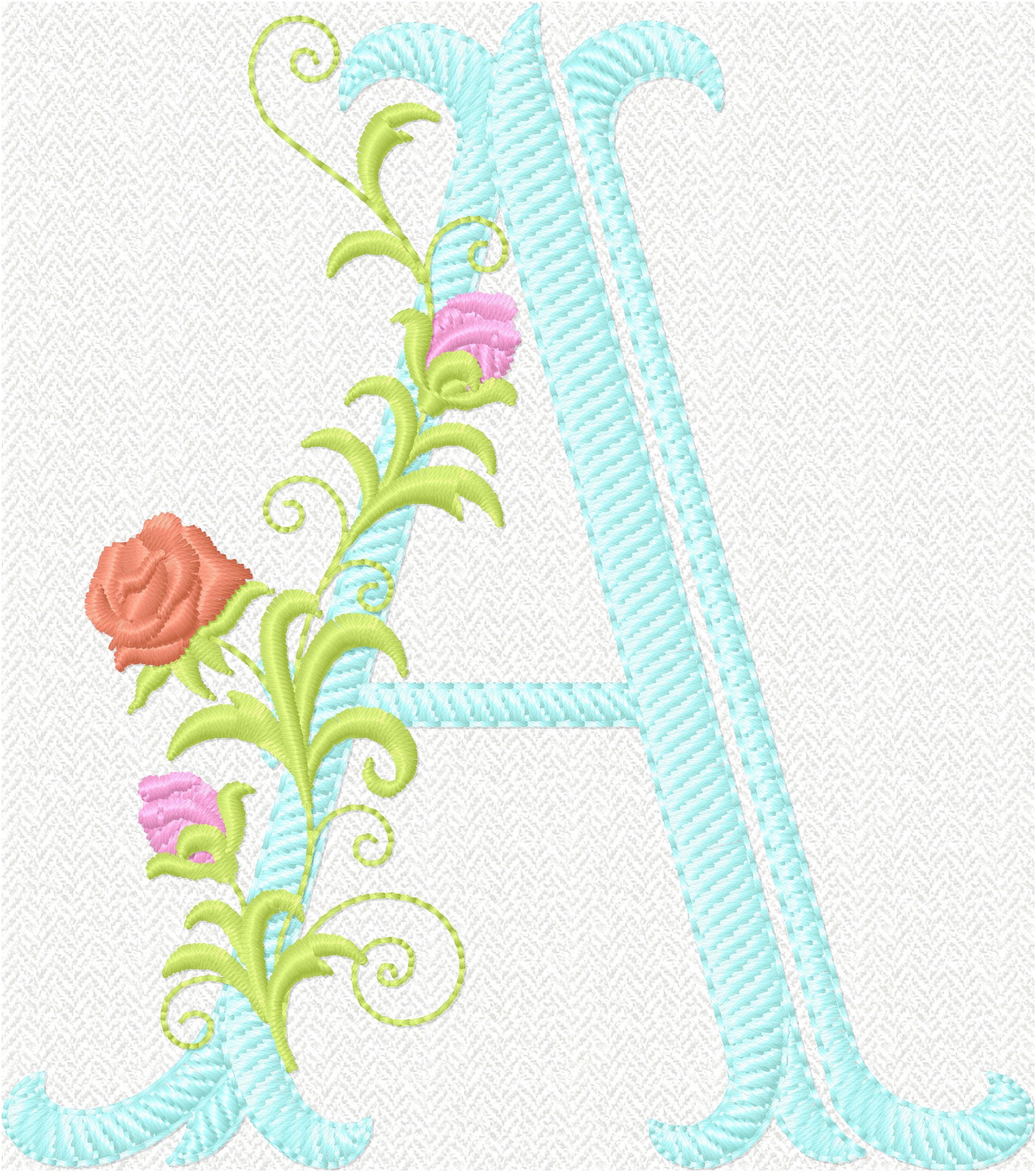 Alphabet Embroidery Design - MONOGRAM - FONT - Machine Embroidery ...