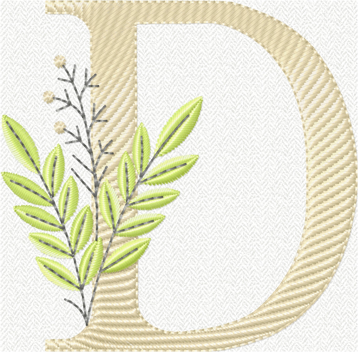 Single Initial Monogram Machine Embroidery MONOGRAM Font - Etsy