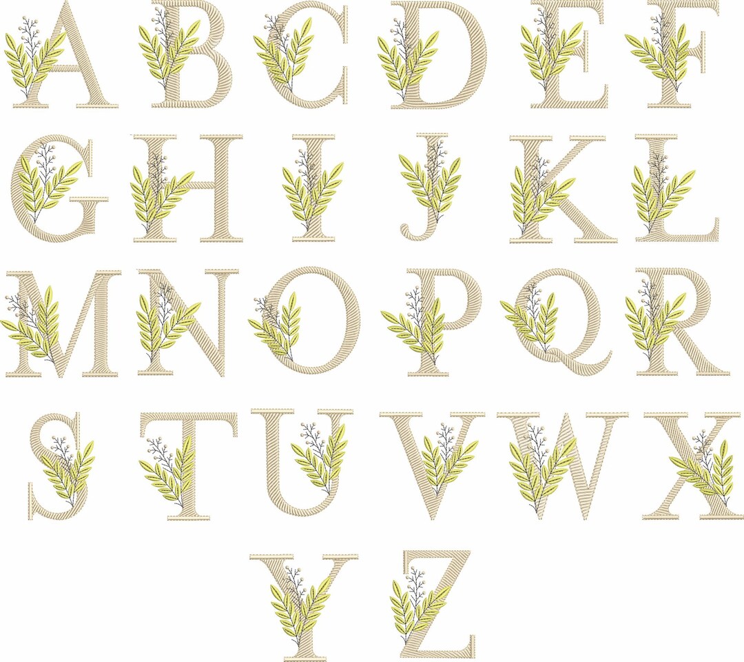 Single Initial Monogram Machine Embroidery MONOGRAM Font, Instant ...