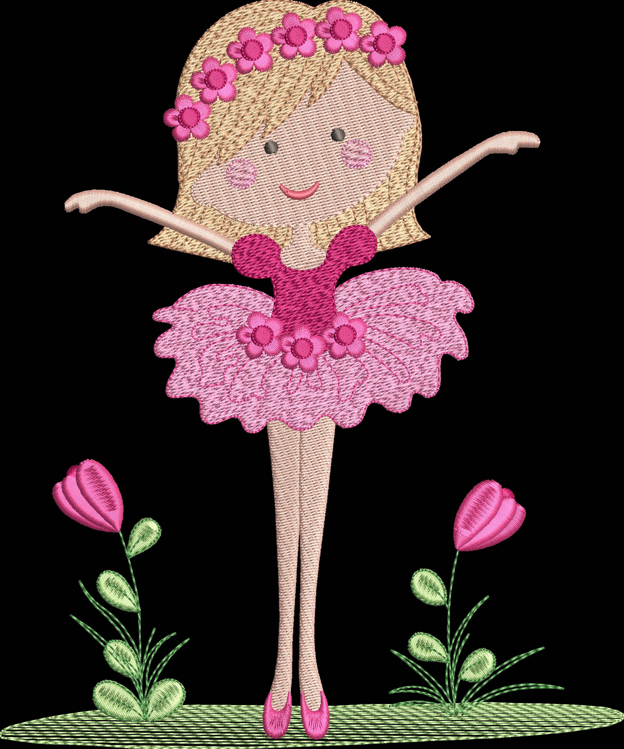 Ballerina Girl Machine Embroidery Design (digital Download) - Etsy