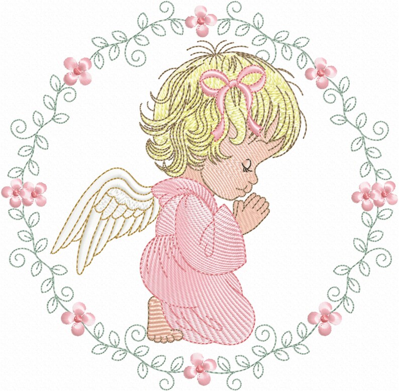 ANGEL EMBROIDERY Design Cute Angel GIRL Embroidery Design - Etsy