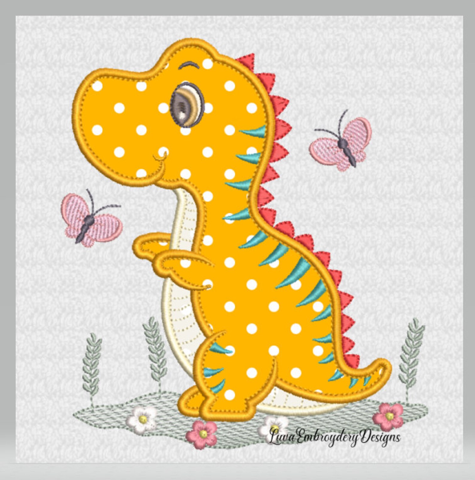 DINO Dinosaur Machine Embroidery Design: Baby Embroidery Pattern ...