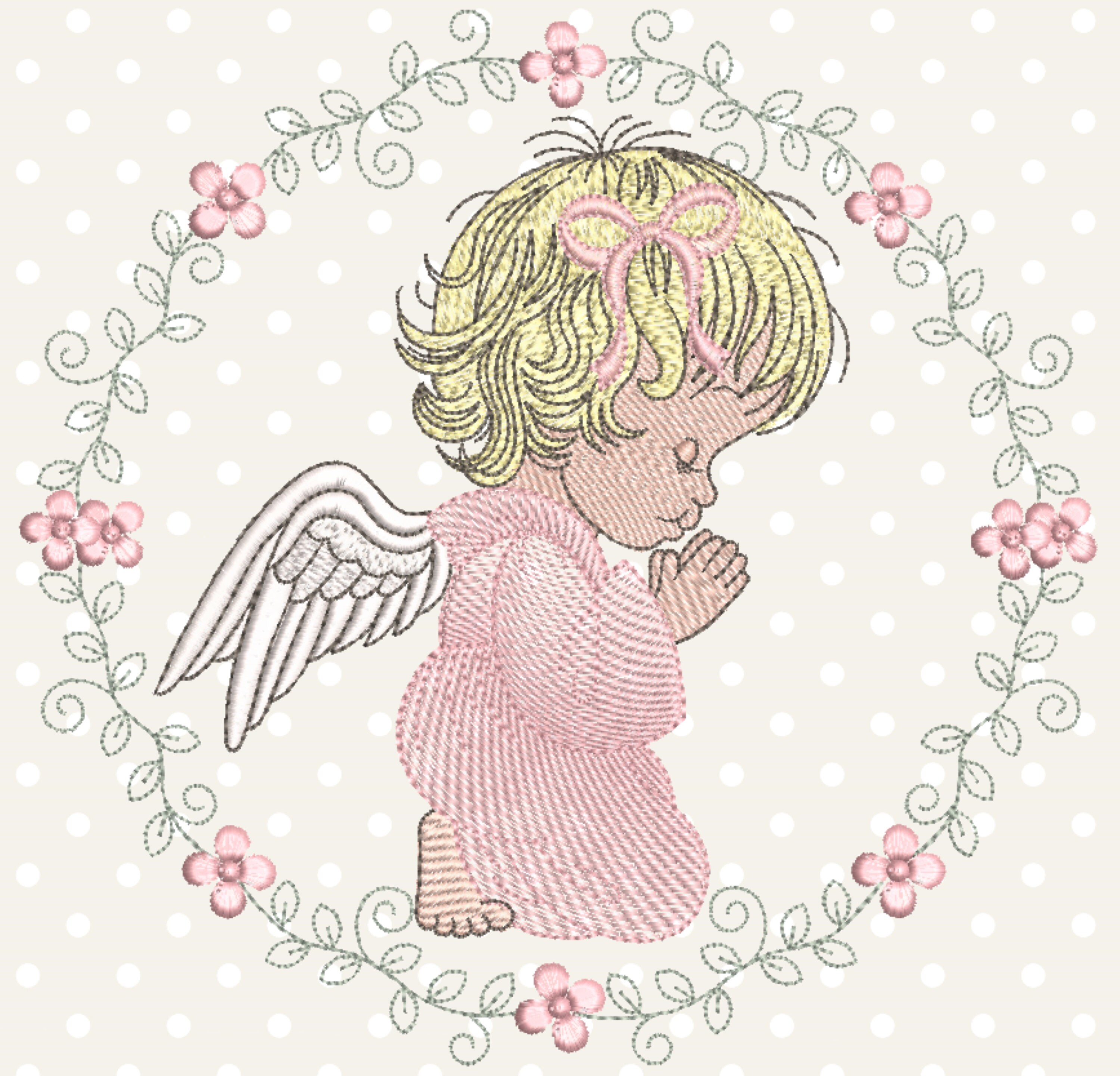 ANGEL EMBROIDERY Design Cute Angel GIRL Embroidery Design - Etsy
