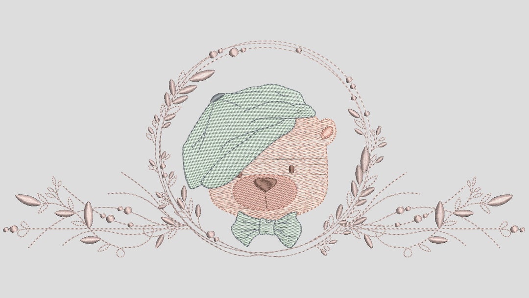 Bear Embroidery Design, Baby Machine Embroidery Design, Instant ...