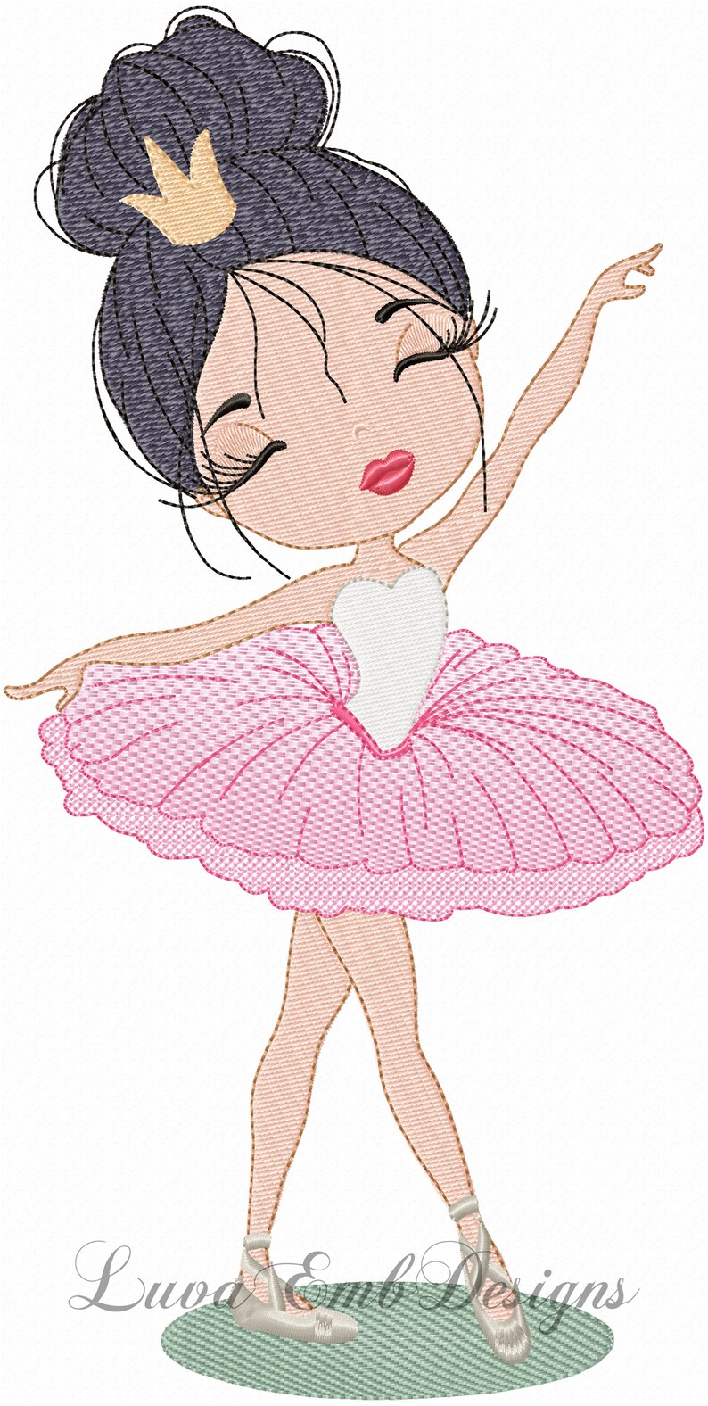 CUTE BALLERINA Machine Embroidery Designs Girl Embroidery - Etsy