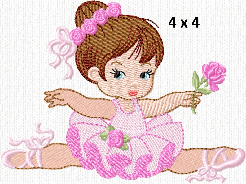 Cute Ballerina Machine Embroidery Designs Girl Embroidery - Etsy