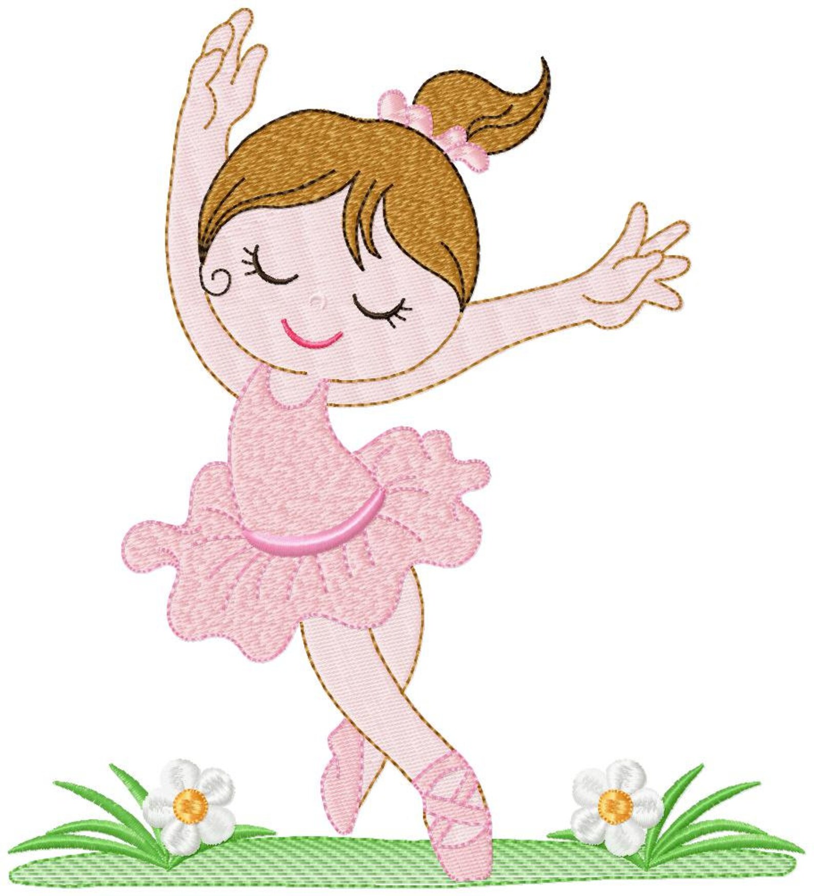 Ballerina Embroidery Design: Girl Ballet Pattern (digital Download) - Etsy