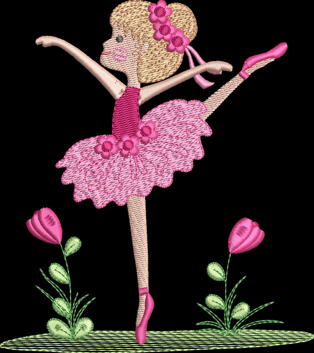 Ballerina Machine Embroidery Designs Girl Ballet Embroidery Design ...