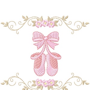Cute Ballerina Shoes Machine Embroidery Designs - Girl Ballet ...