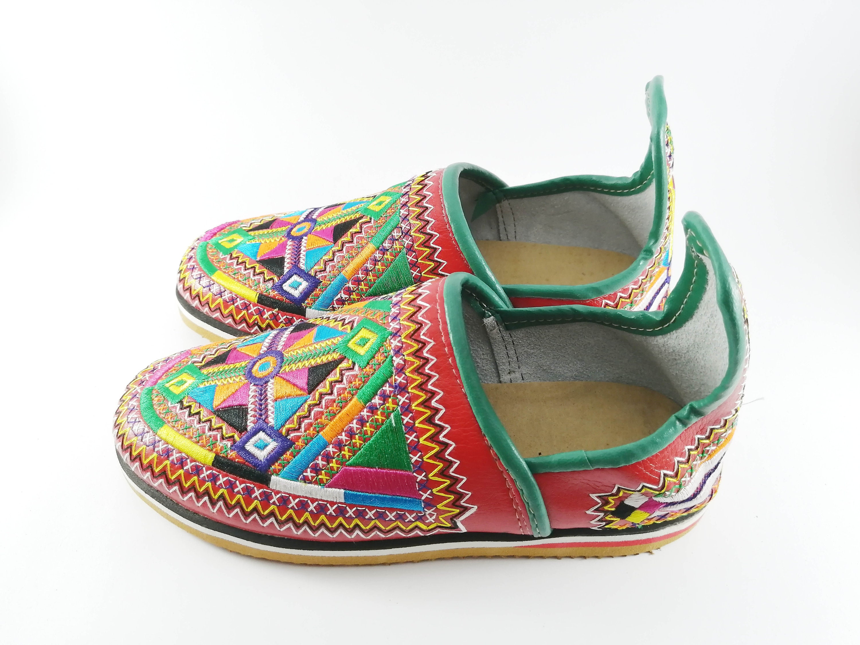 Moroccan Leather Babouches | Berber Shoes | Moroccan Handmade Slippers ...
