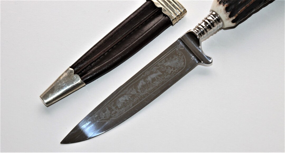 Vintage Dagger Hubertus/staghorn Dolkmes - Etsy