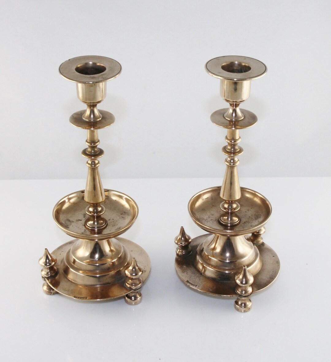 A Pair Russian Candlesticks/rare Copper Candlesticks - Etsy