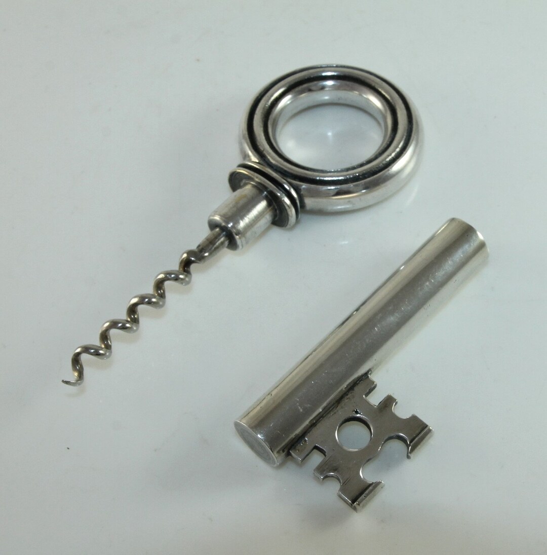 Vintage Silverplated Corkscrew Key - Etsy