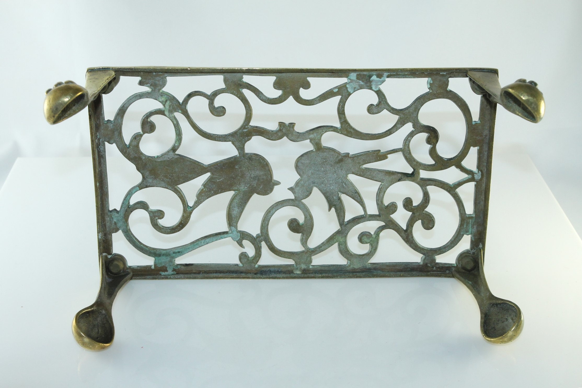 Antique Brass Trivet Table - Etsy
