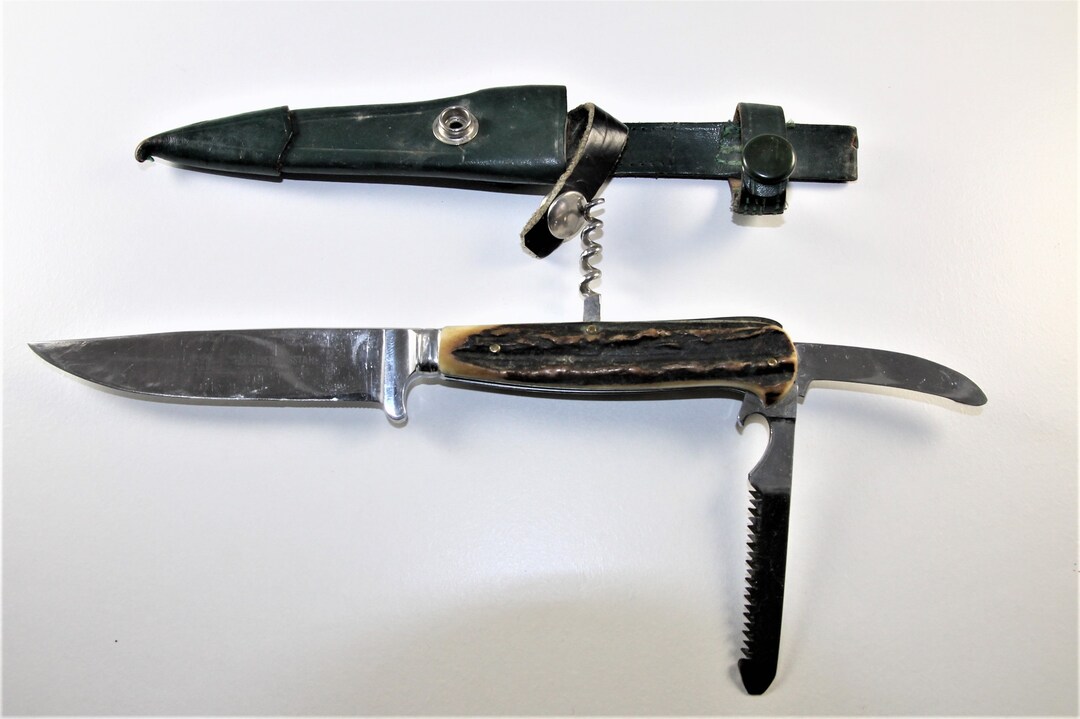 Vintage Hubertus Hunting Dagger/staghorn Boyscout Knife - Etsy