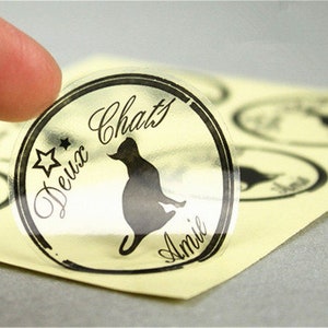 Personalised Transparent DIE-CUT Stickers - Business Waterproof, Tear ...