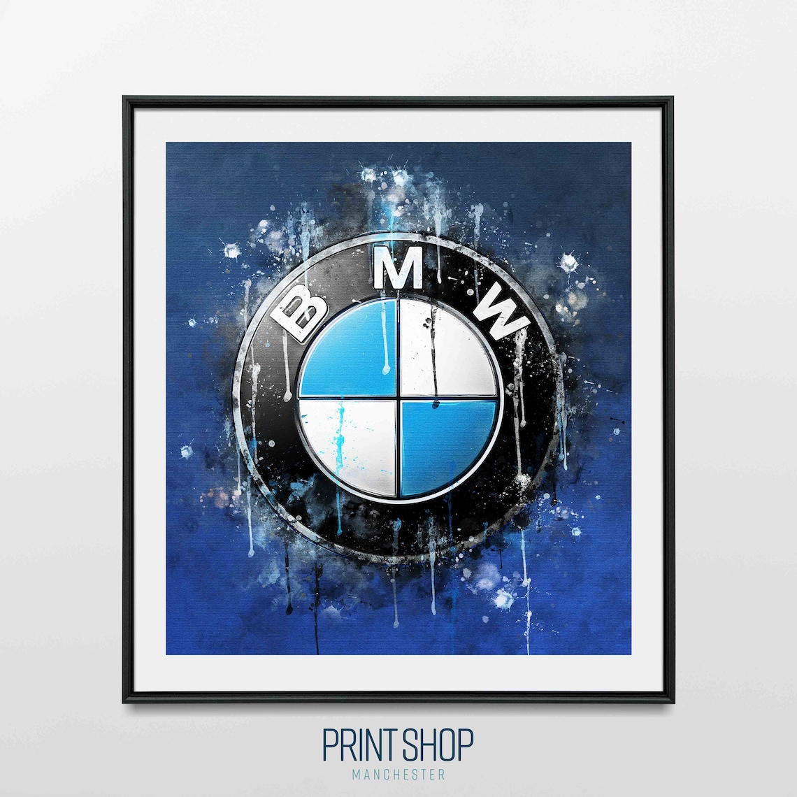 BMW Wall Art Print Canvas Photo Block Bayerische | Etsy