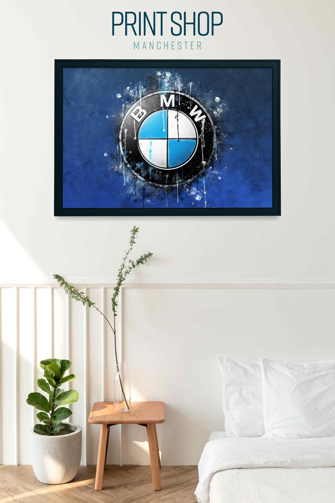 BMW Wall Art Print Canvas Photo Block bayerische - Etsy