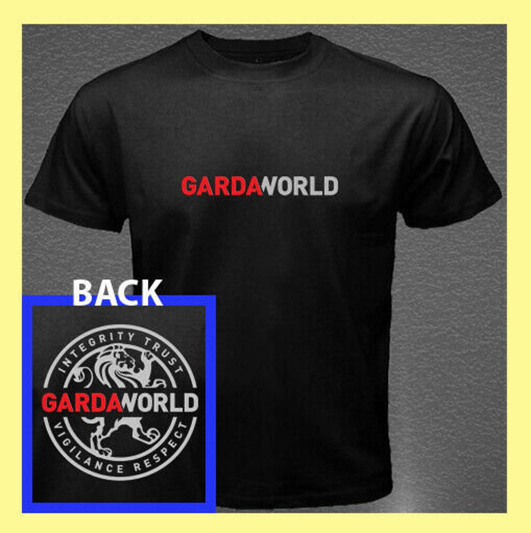 Gardaworld Logo Security Services Emblem 2 Sides Mens Tshirt S M L XL ...