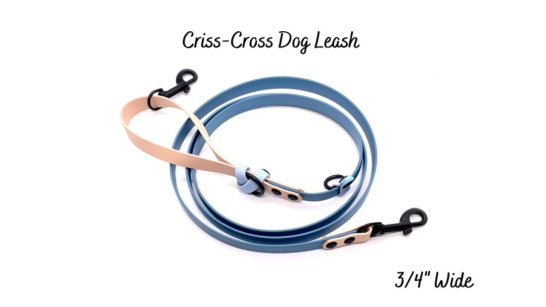 Criss-cross Biothane Dog Leash Multi-purpose Hands-free Leash 3/4 Wide ...