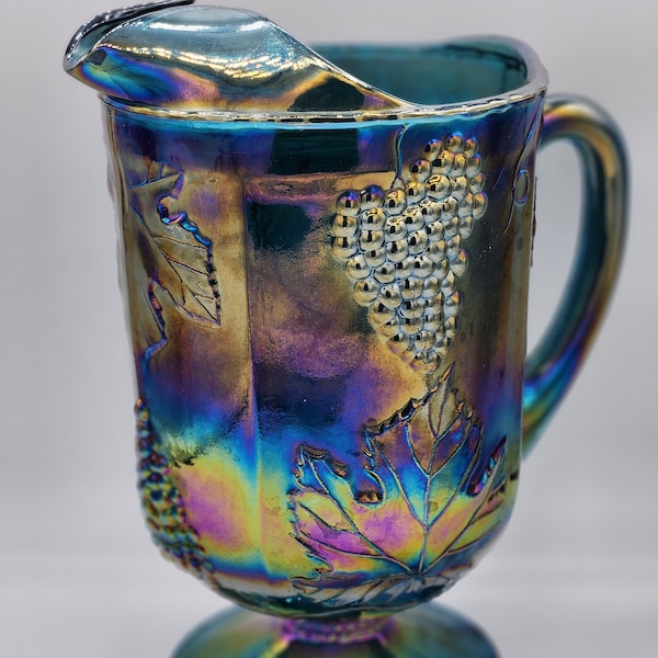 Carnival Glass Pitcher With Cups - Etsy