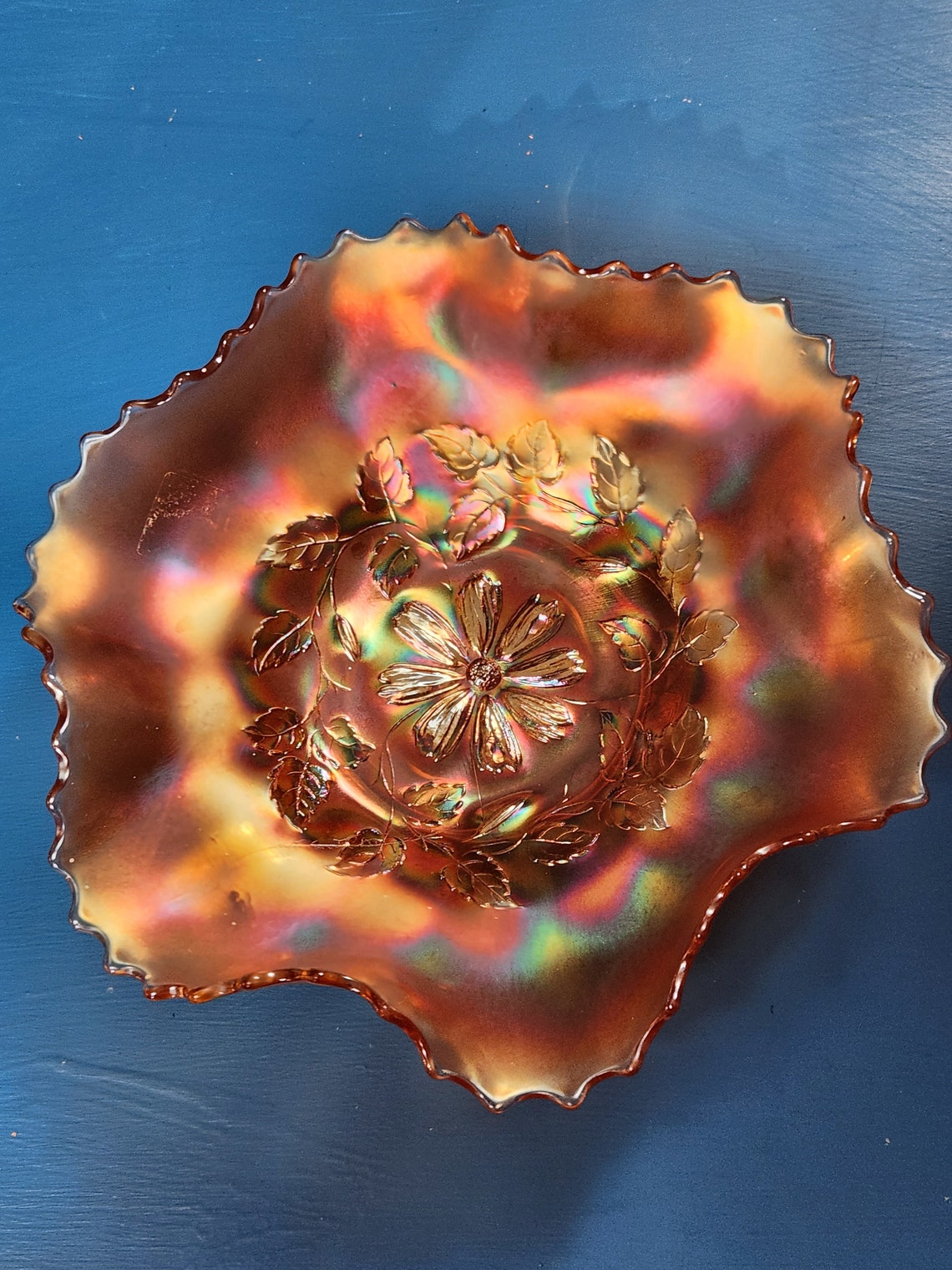 Fenton Ruffled Edge Dish - Etsy