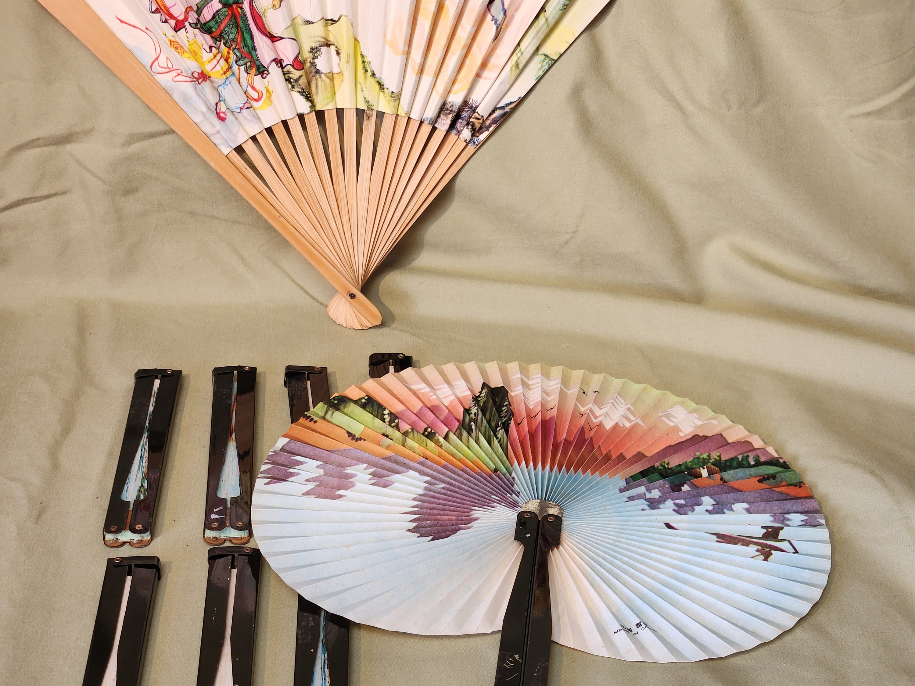 Vintage Chinese Hand Fans - Etsy