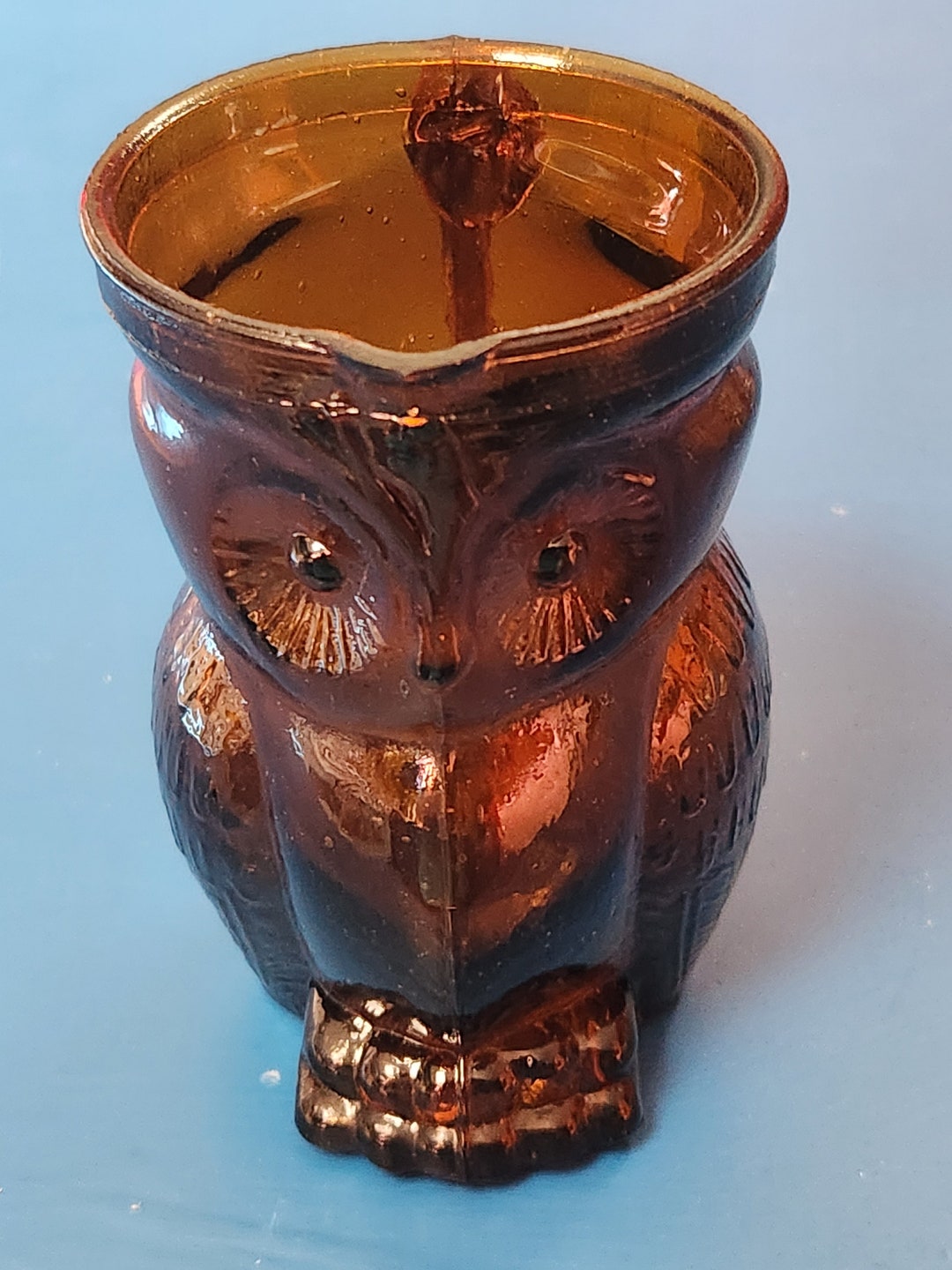 Brown Glass Owl Pitcher or Creamer - Etsy