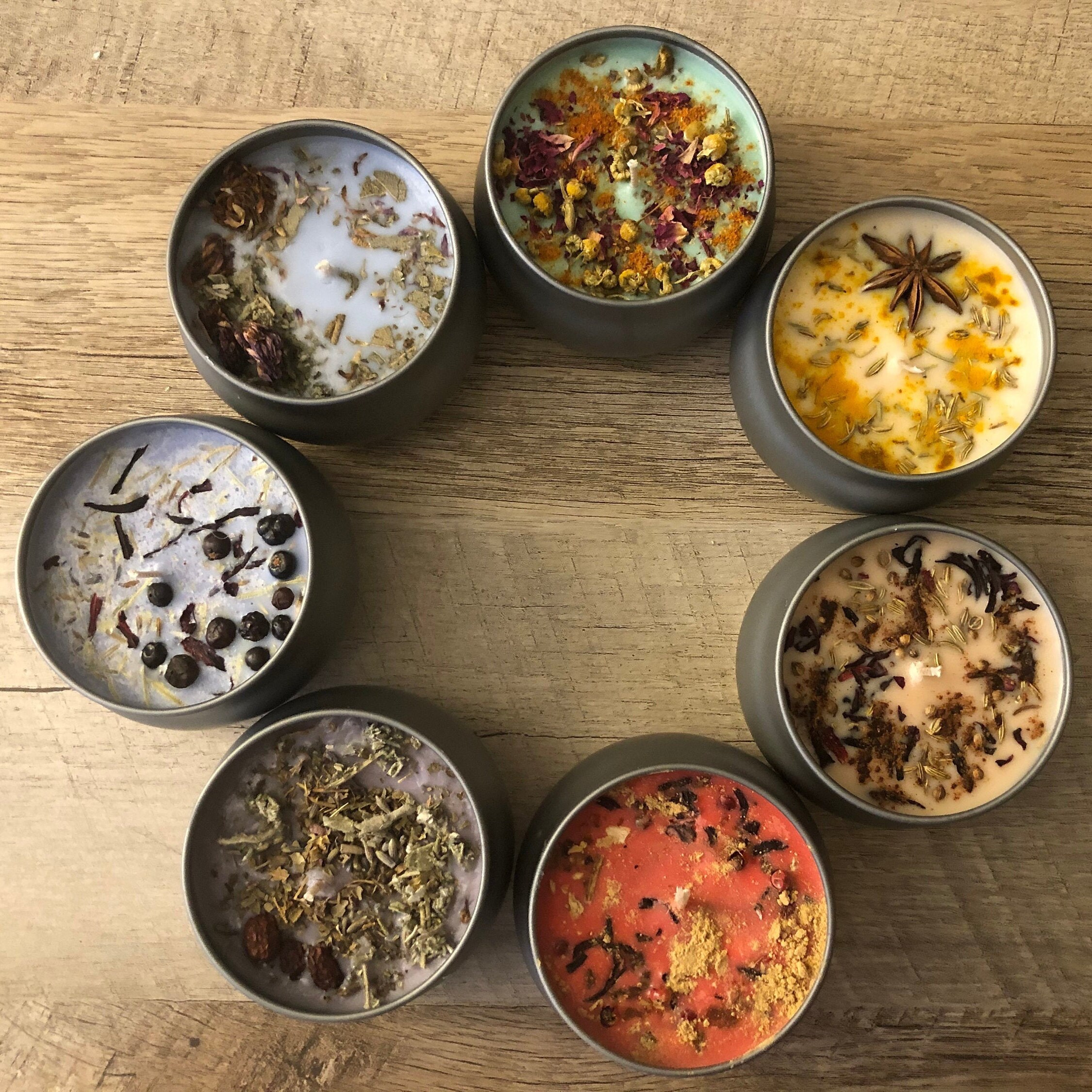 Full Set of Chakra Candles in 8oz Tin - Etsy