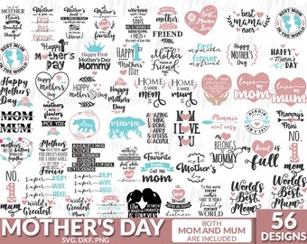 Mothers Day SVG Bundle, Mom Life Svg, Mother's Day, Mama Svg, Mommy and ...