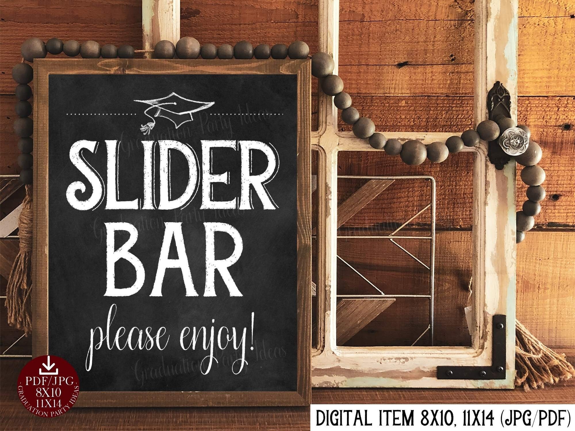 Graduation Slider Bar Sign PRINTABLE Chalkboard - Etsy