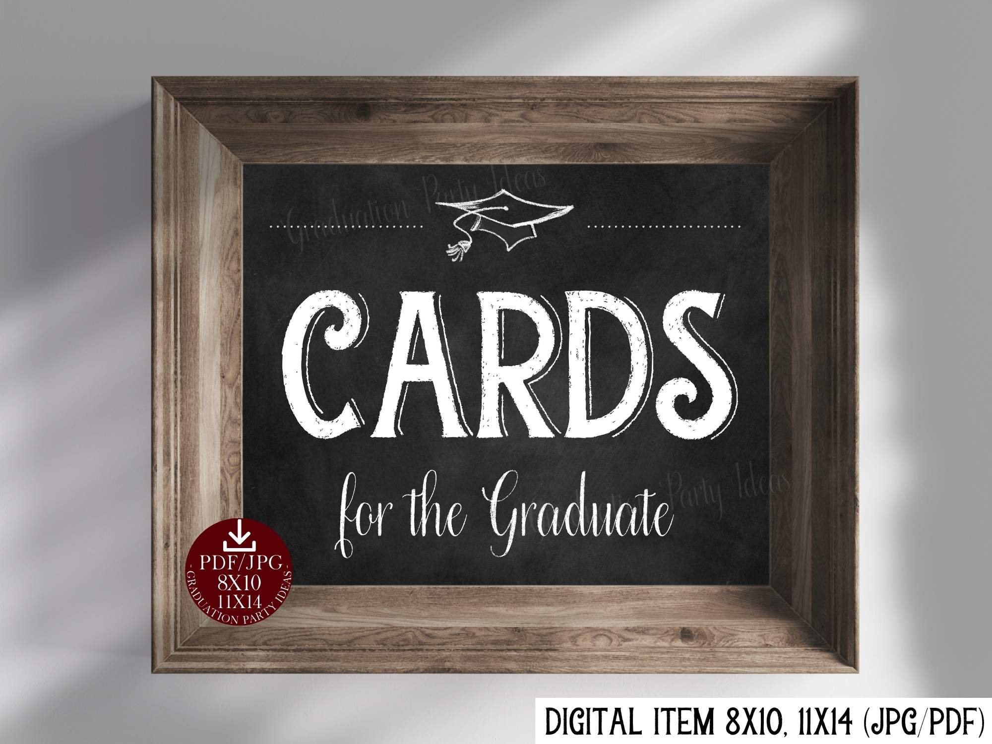 Cards for the Graduate Sign PRINTABLE Chalkboard - Etsy