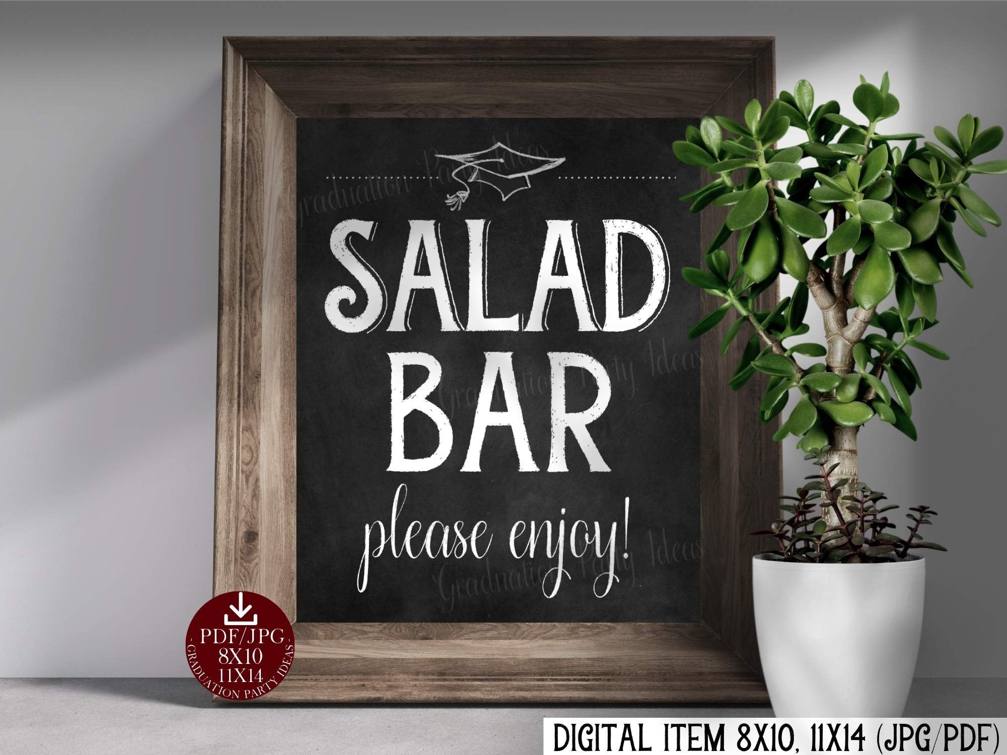 Graduation Salad Bar Sign PRINTABLE Chalkboard - Etsy