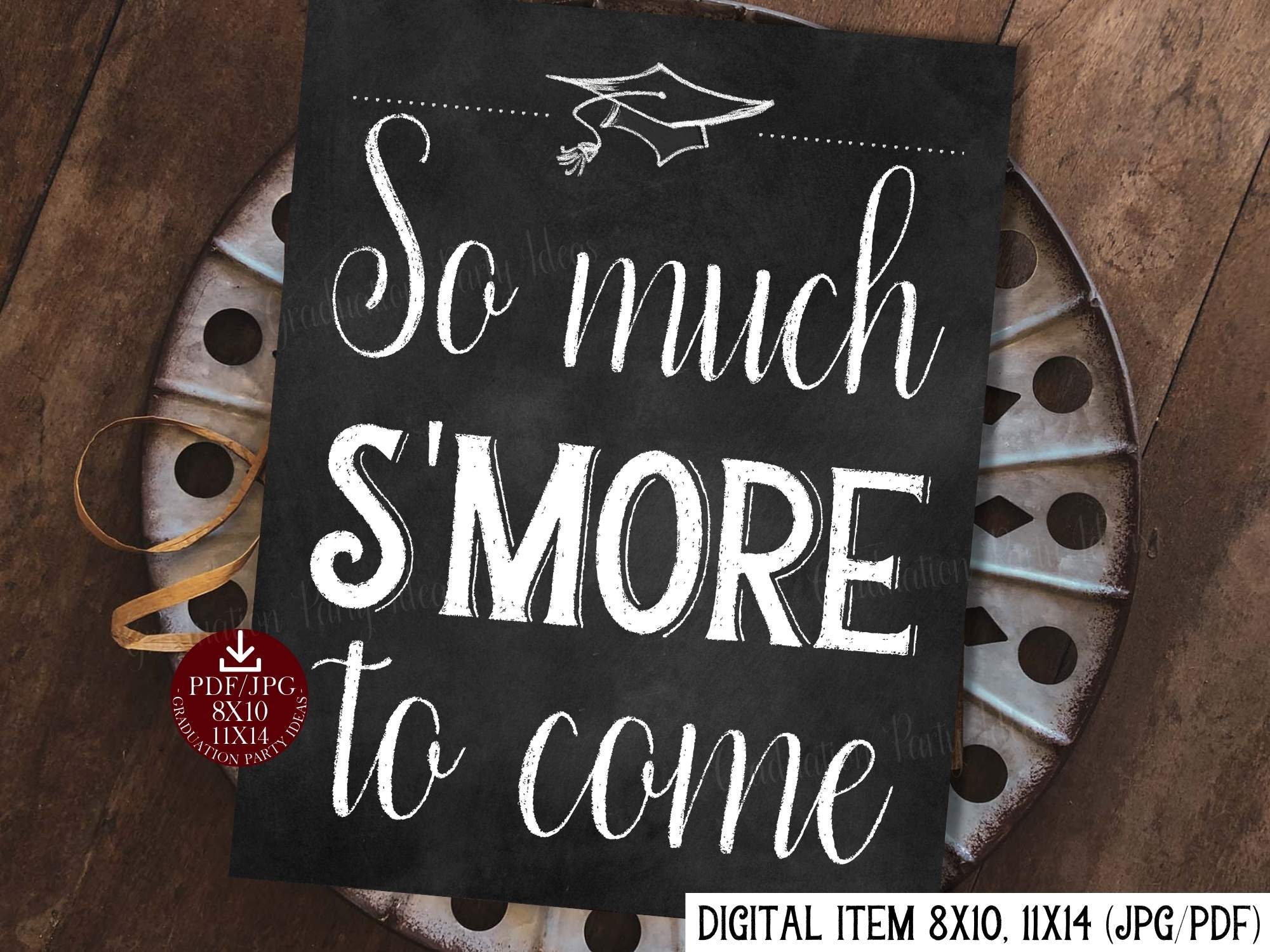 Graduation S'more Sign PRINTABLE Chalkboard - Etsy