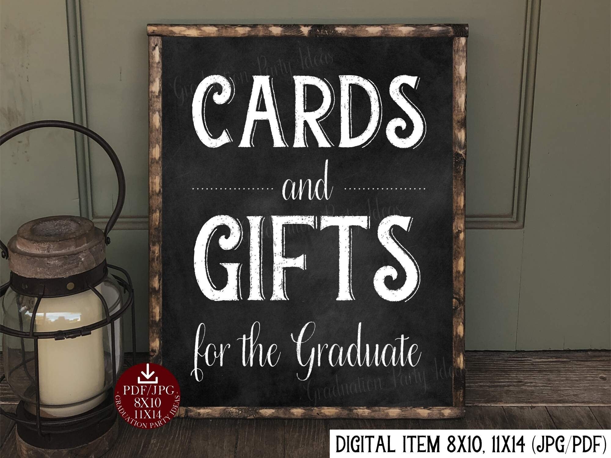 Cards and Gifts Sign PRINTABLE Chalkboard - Etsy