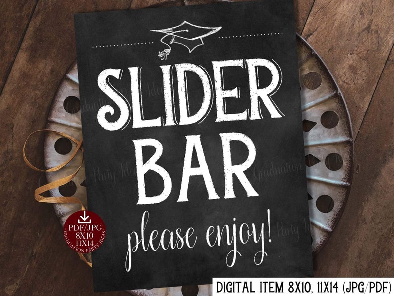 Graduation Slider Bar Sign PRINTABLE Chalkboard - Etsy