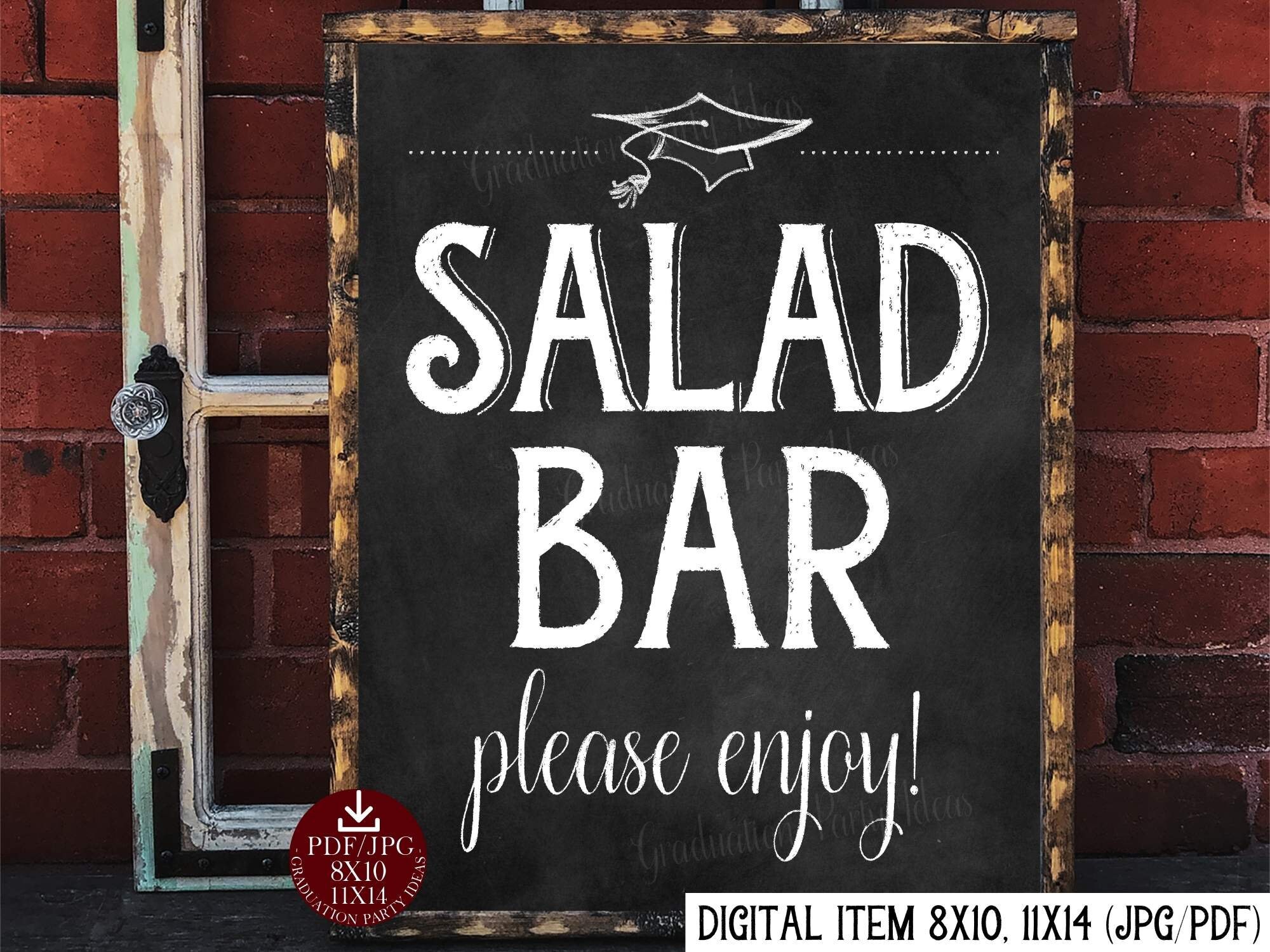 Graduation Salad Bar Sign PRINTABLE Chalkboard - Etsy