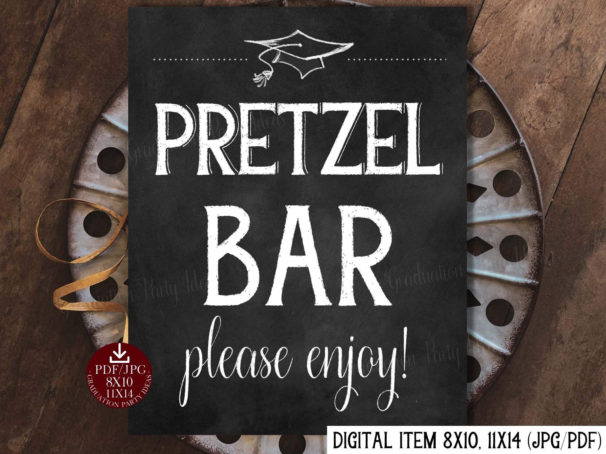 Graduation Pretzel Bar Sign PRINTABLE Chalkboard - Etsy